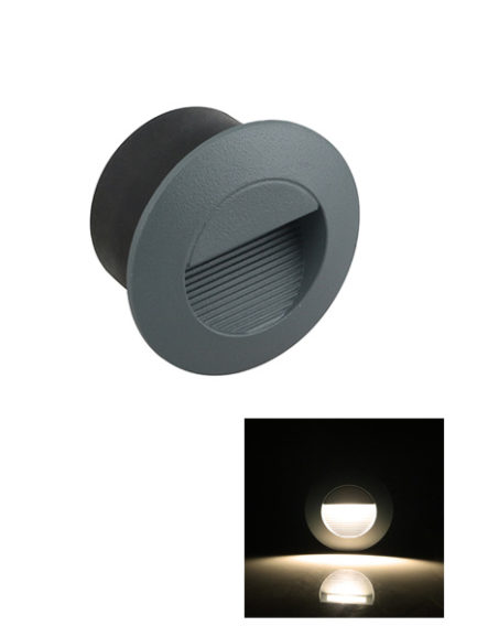 2W Round COB LED Staircase Step Light Ramp Wall Lamp IP65 Φ83mm