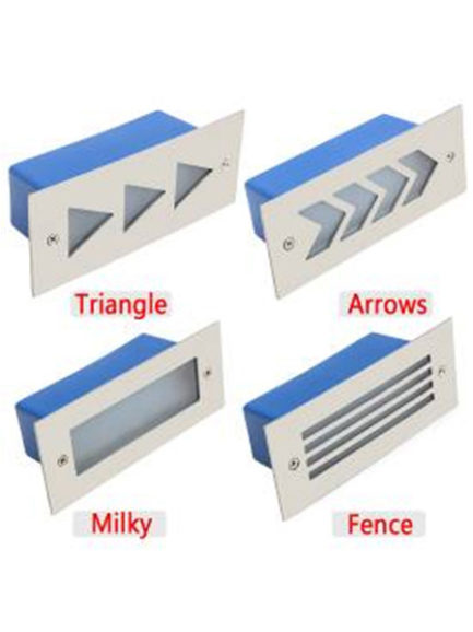 3W LED Staircase Step Light Milky Fence Arrows Triangle IP65