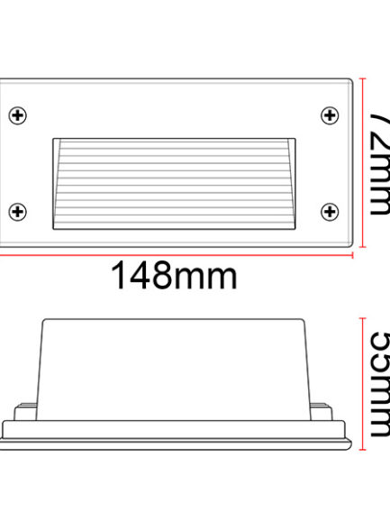 4W COB LED Staircase Step Light Ramp Wall Lamp Outdoor IP65